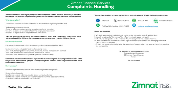Microfinance - Zimnat Insurance Group
